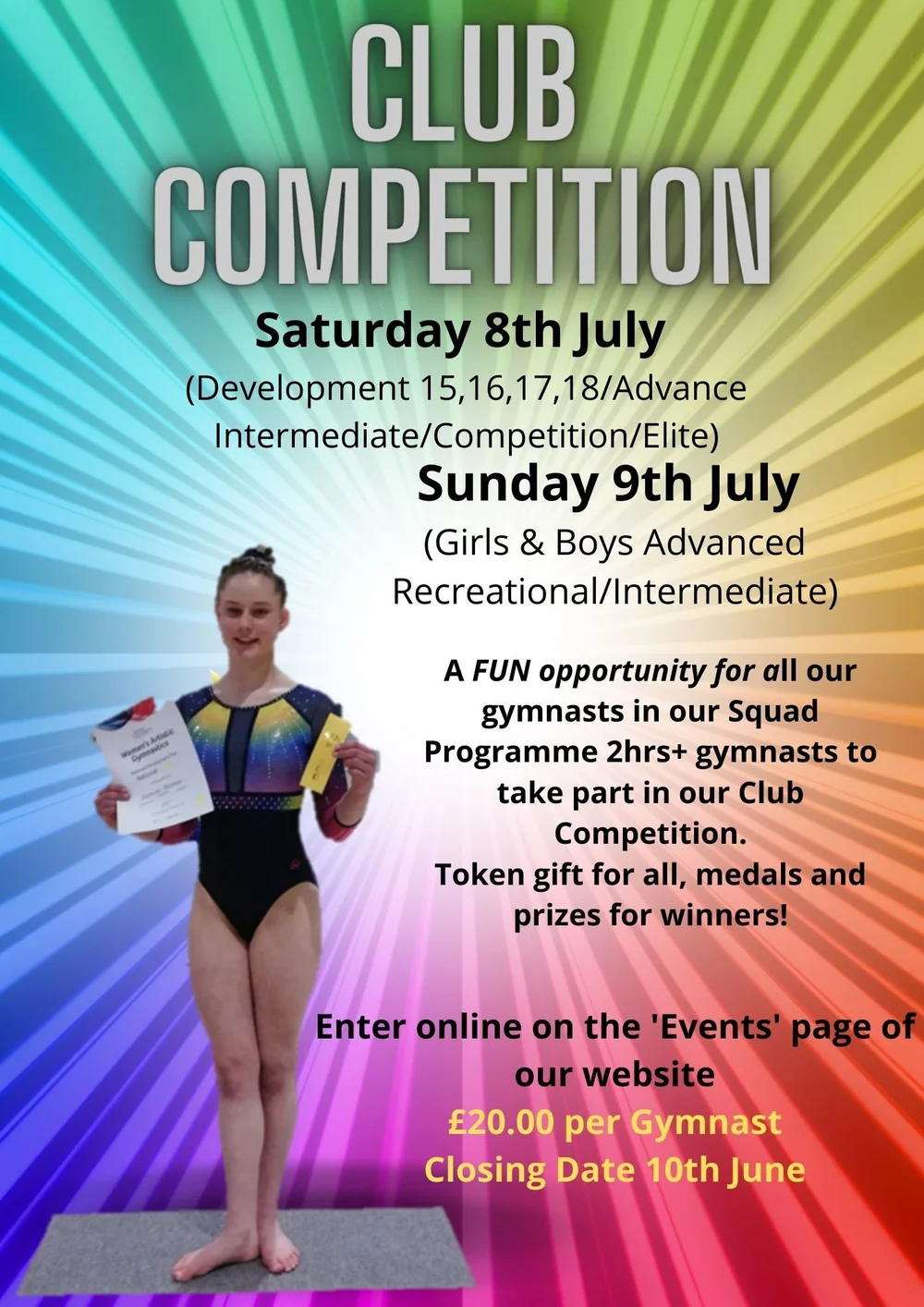 Squad (2hrs+ training per week) Club Competition — Bury Spectrum Gymnastics