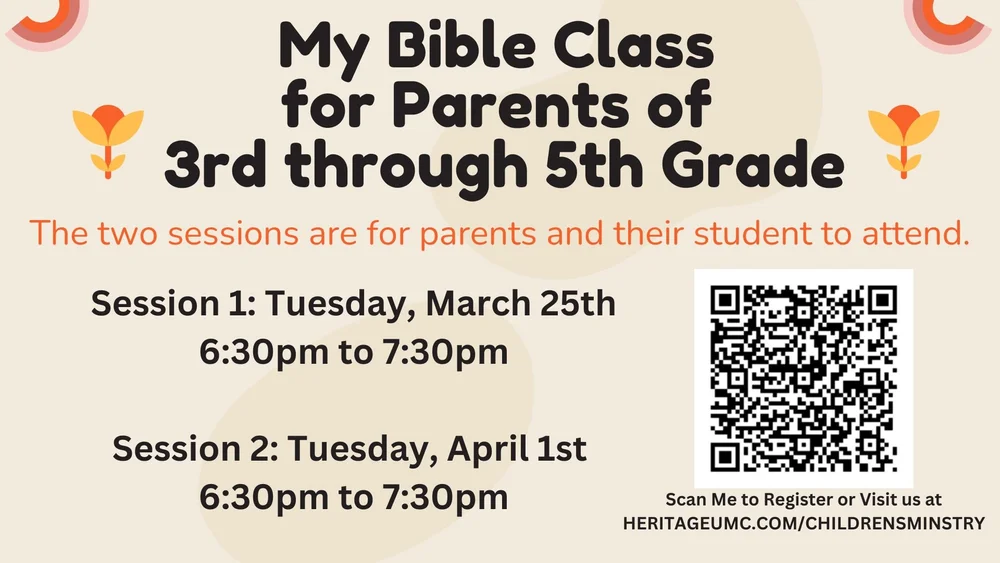 Children's Ministry Monthly Newsletter — Heritage United Methodist Church