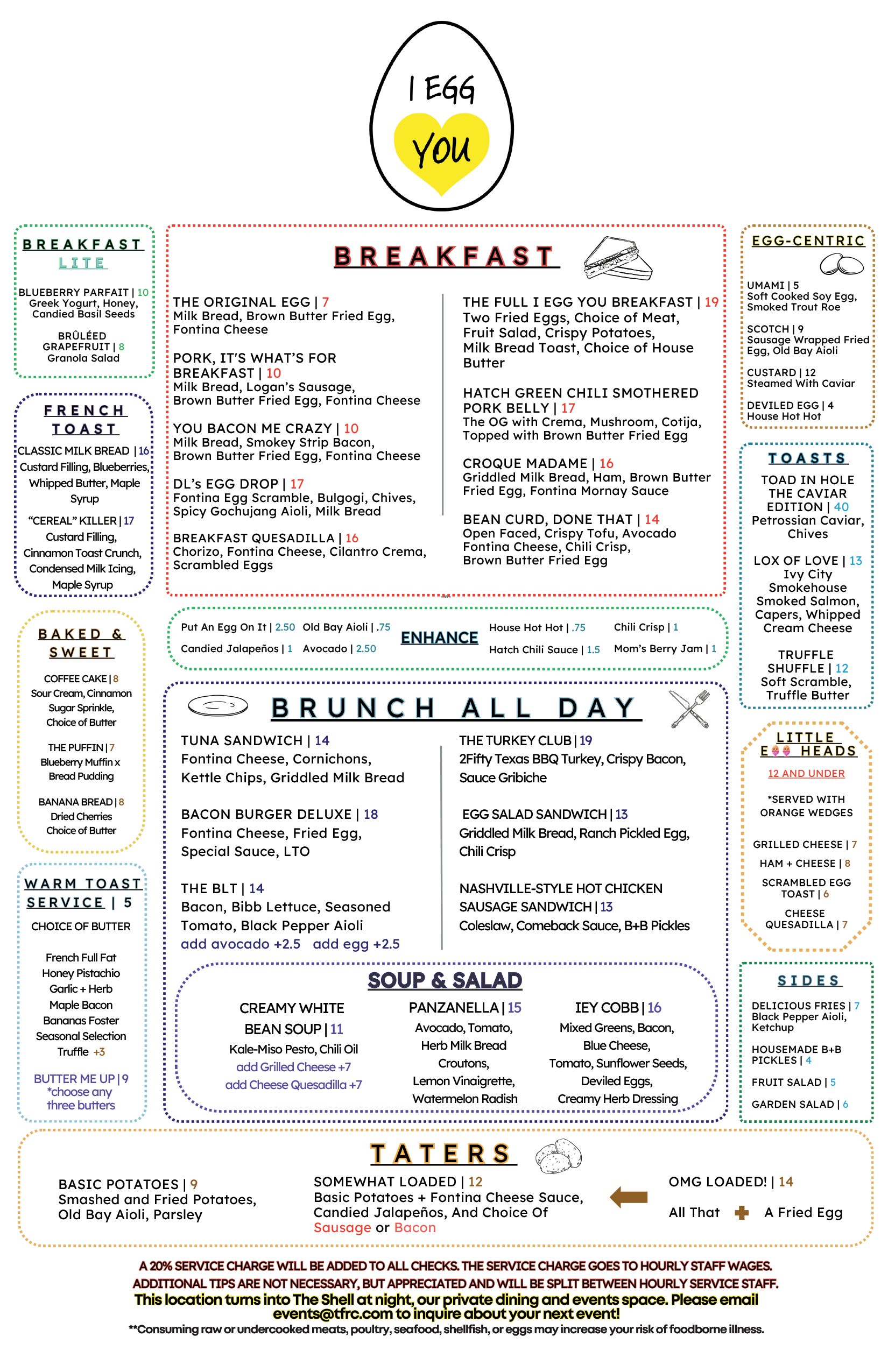 Menu — I Egg You