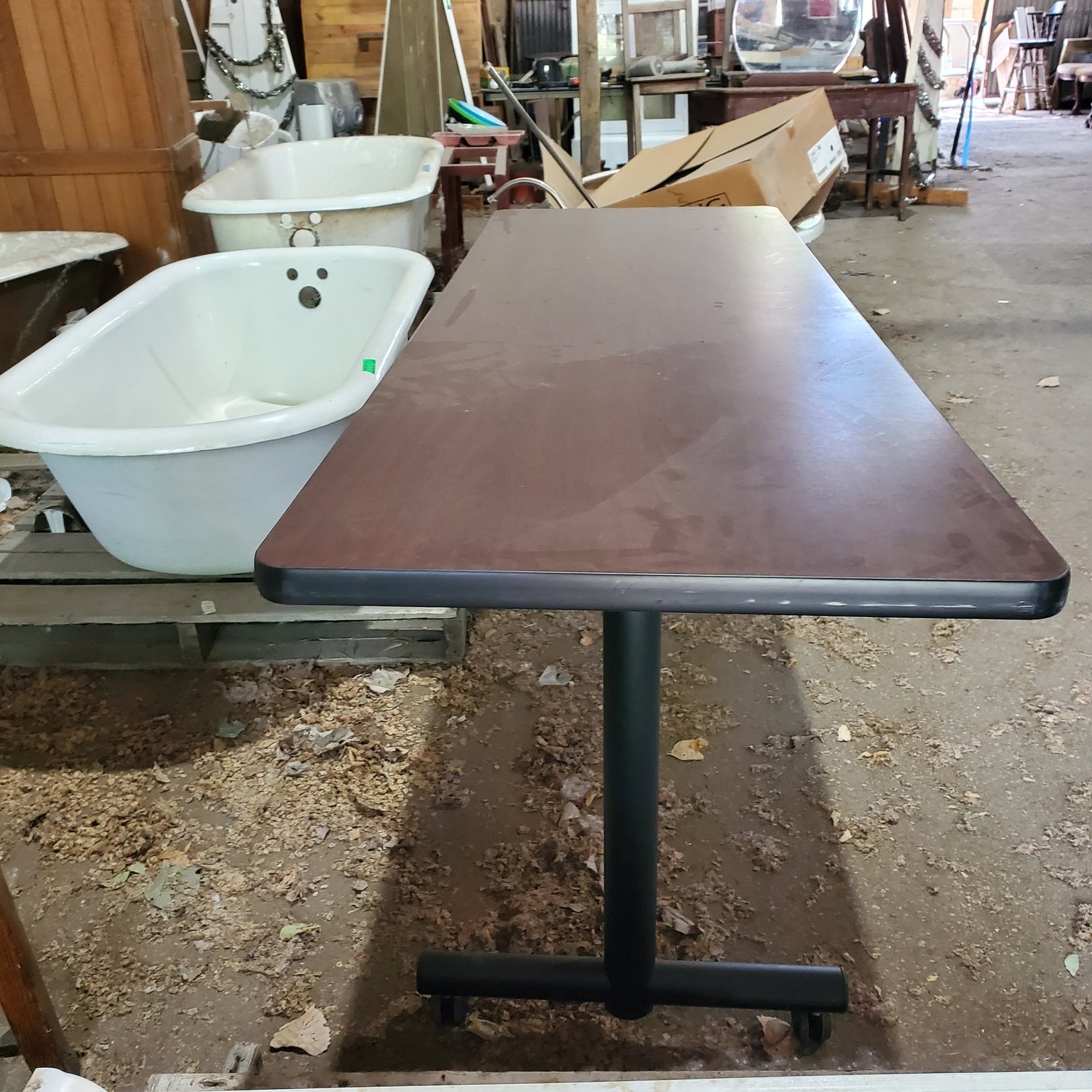 6’ marble round top — Orr-Reed