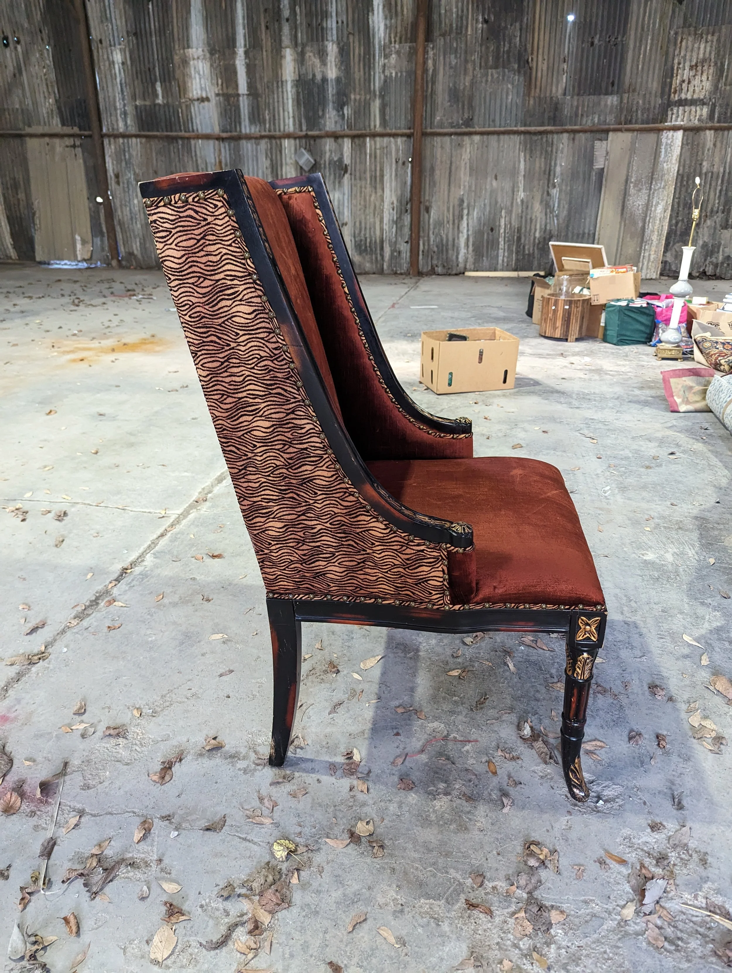 Burgundy Arm Chair — Orr-Reed Wrecking Co.