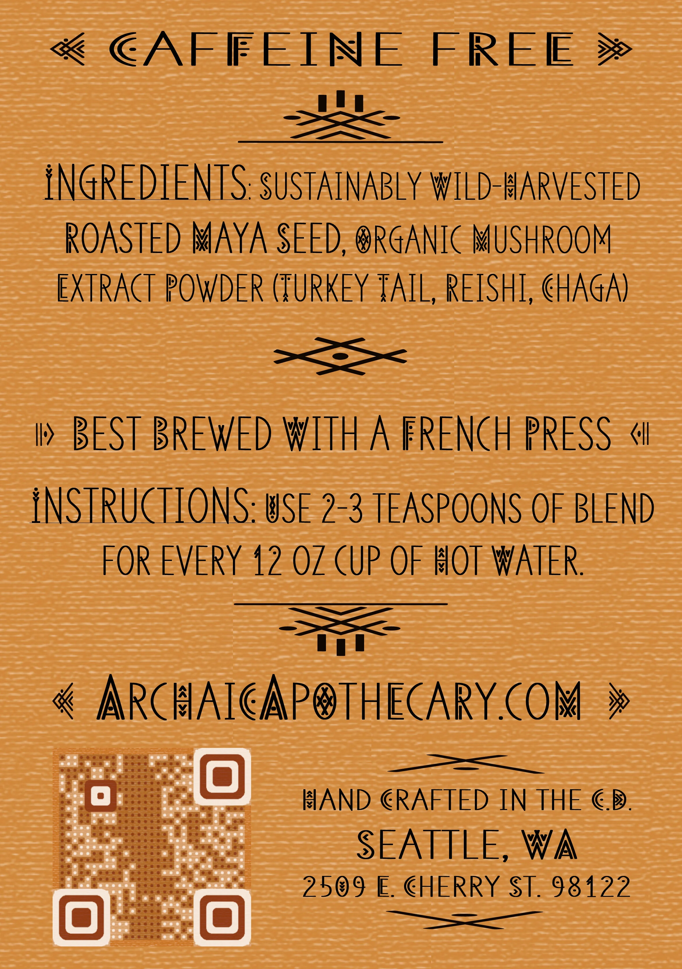 Café de Mojo - 8 oz - Maya Seed & Mushroom Coffee Alternative — Archaic ...