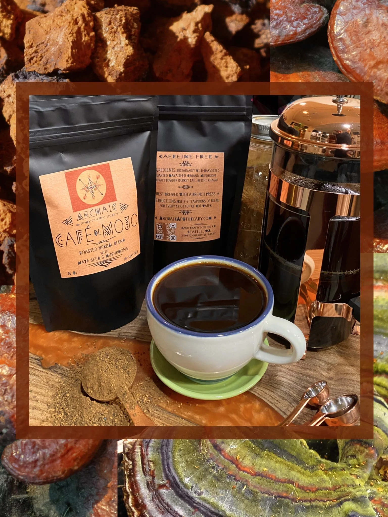 Café de Mojo - 8 oz - Maya Seed & Mushroom Coffee Alternative — Archaic ...
