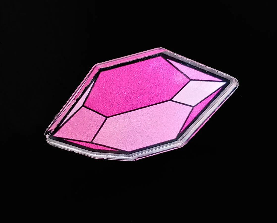 Crystal Astronaut - Color-shifting glitter pin — Keri Newton Illustration