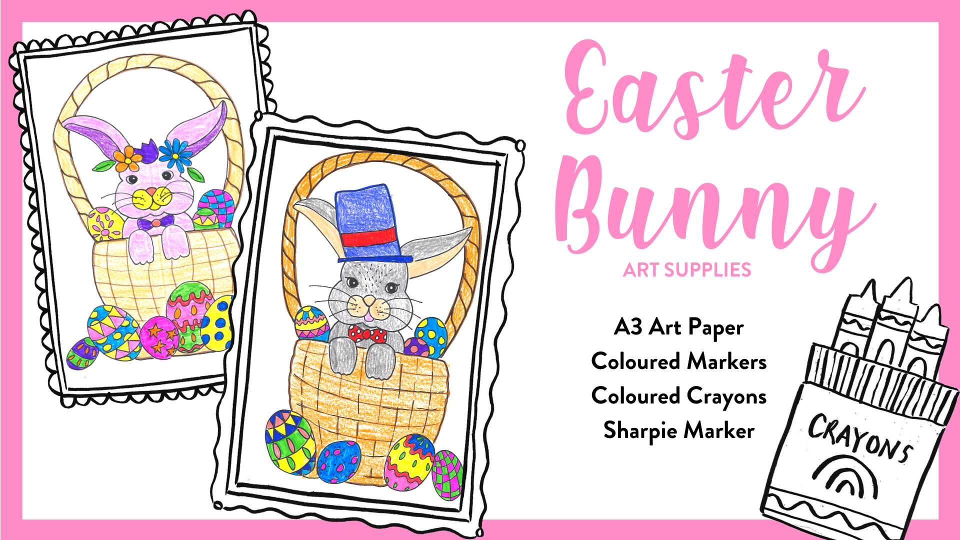 Easter Bunny Art Lesson For Kids