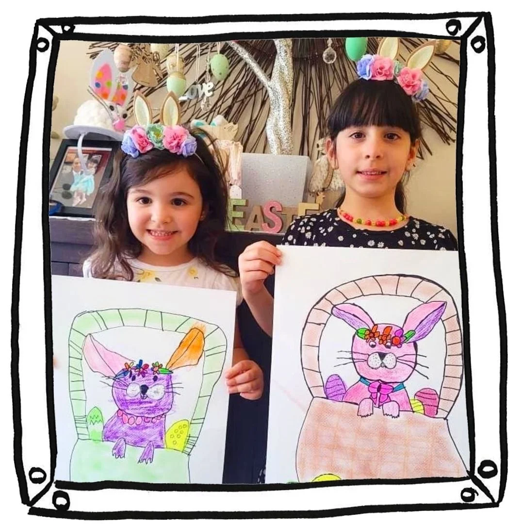 Easter Bunny Art Lesson For Kids