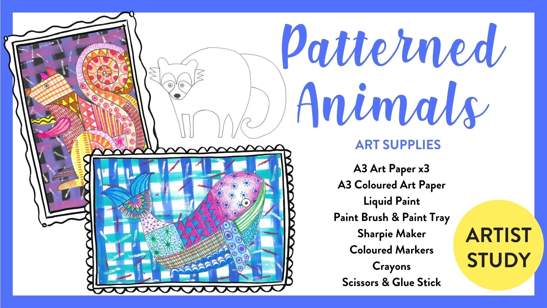 Clare Youngs Patterned Animals Art for Kids