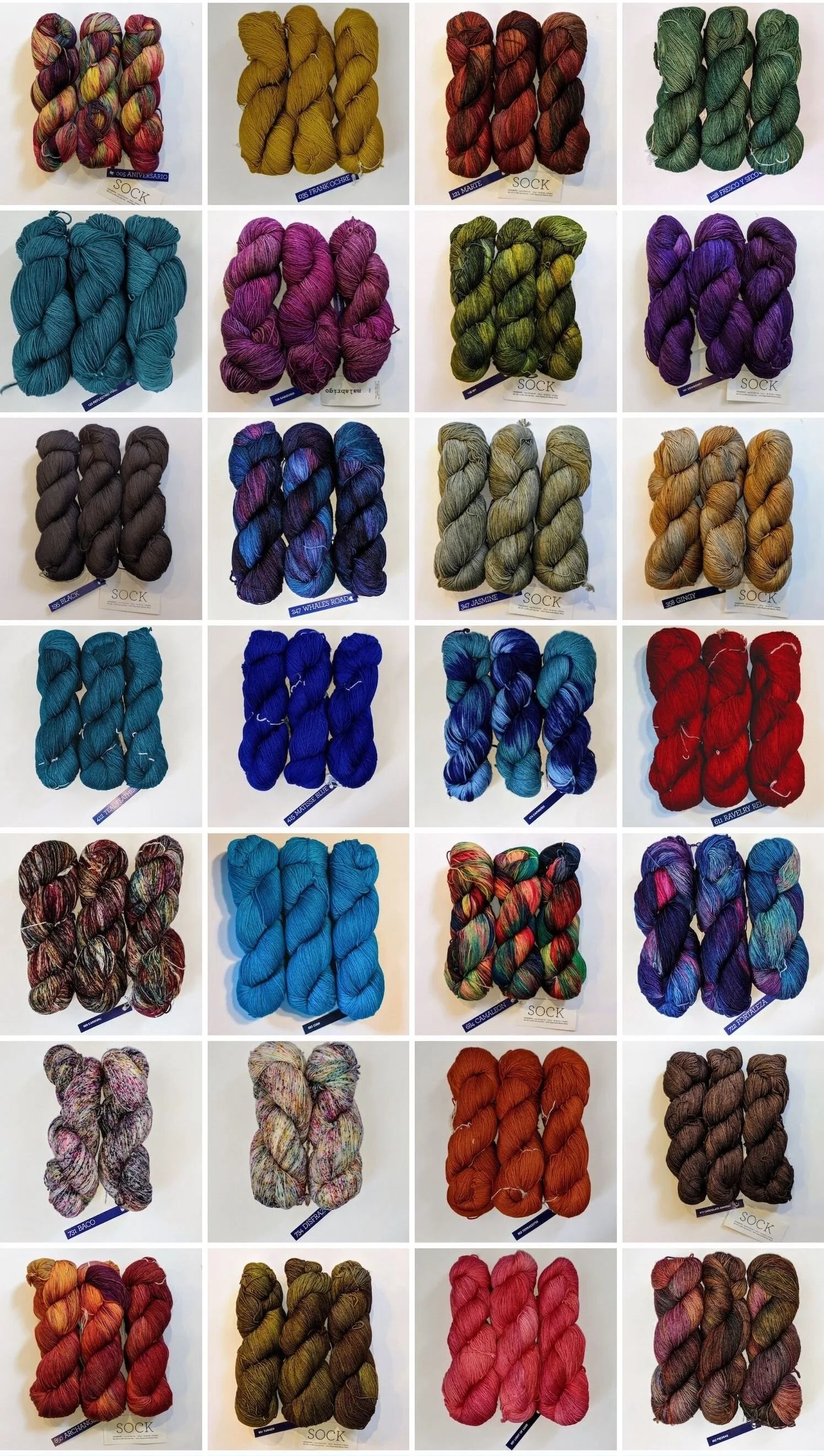 Malabrigo Yarn Colors | Vermont Weaving Supplies