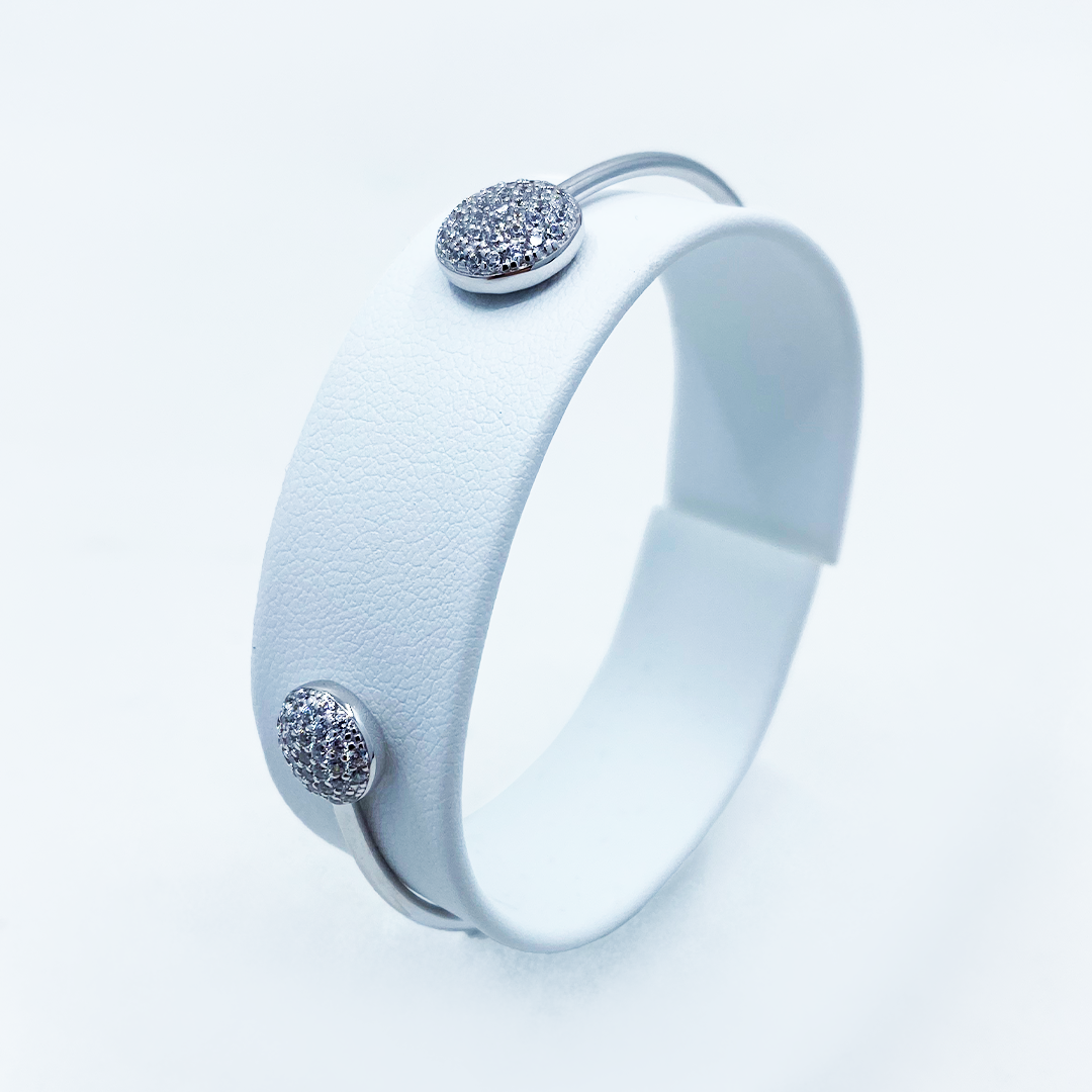 Sterling Silver CZ Bangle Bracelet — Jennifer's Jewelers