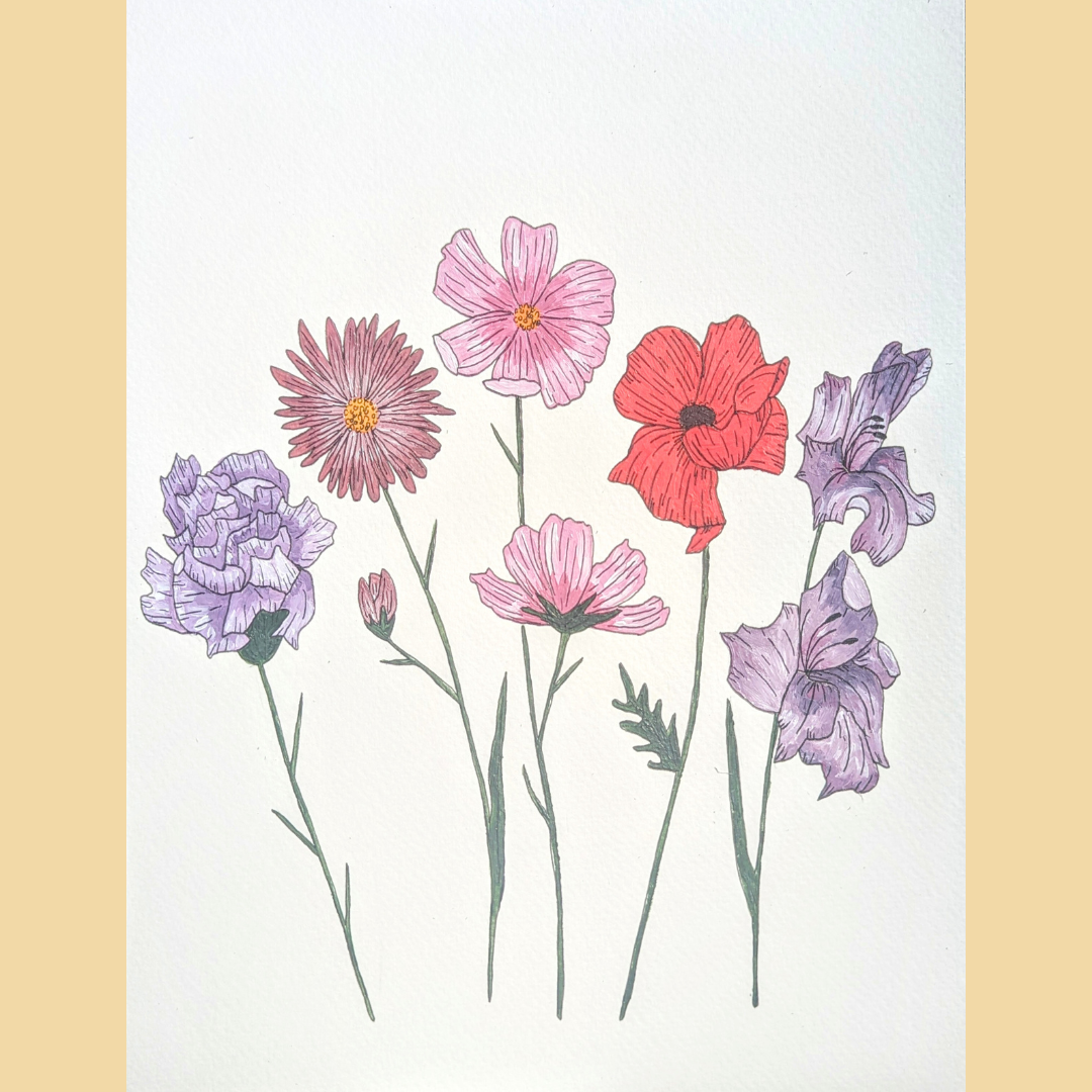 Custom Flower Portrait Painting — Ashley Laren