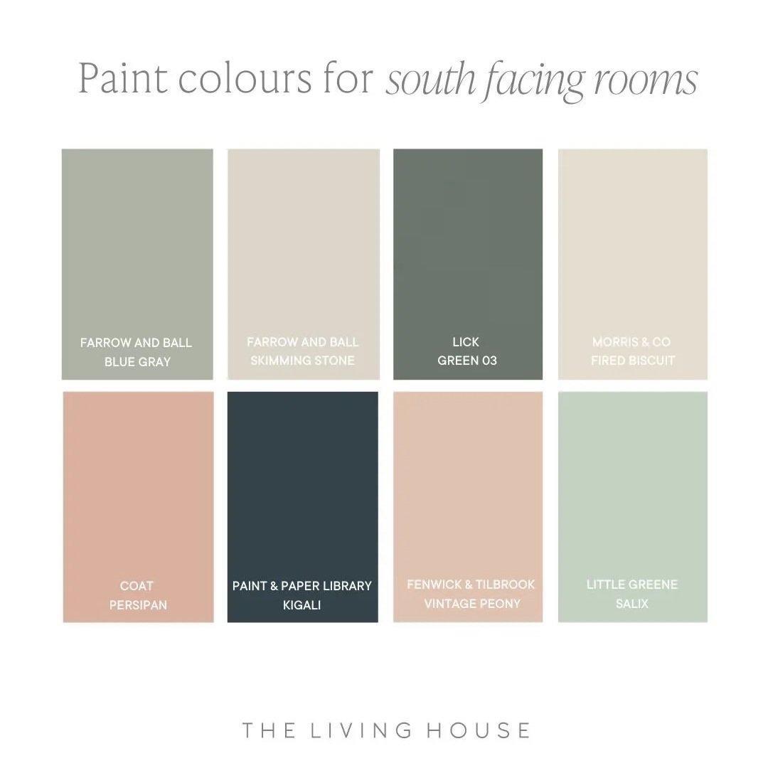 8 Paint Colours For A South Facing Room | The Living House — The Living ...