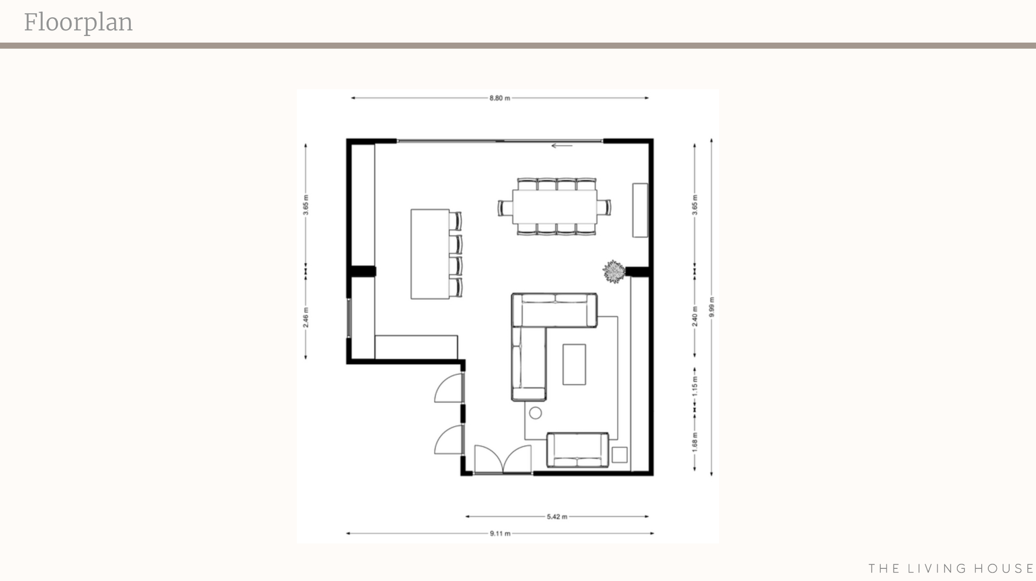 Contemporary Open Plan Kitchen / Living / Dining Room Interior Design ...