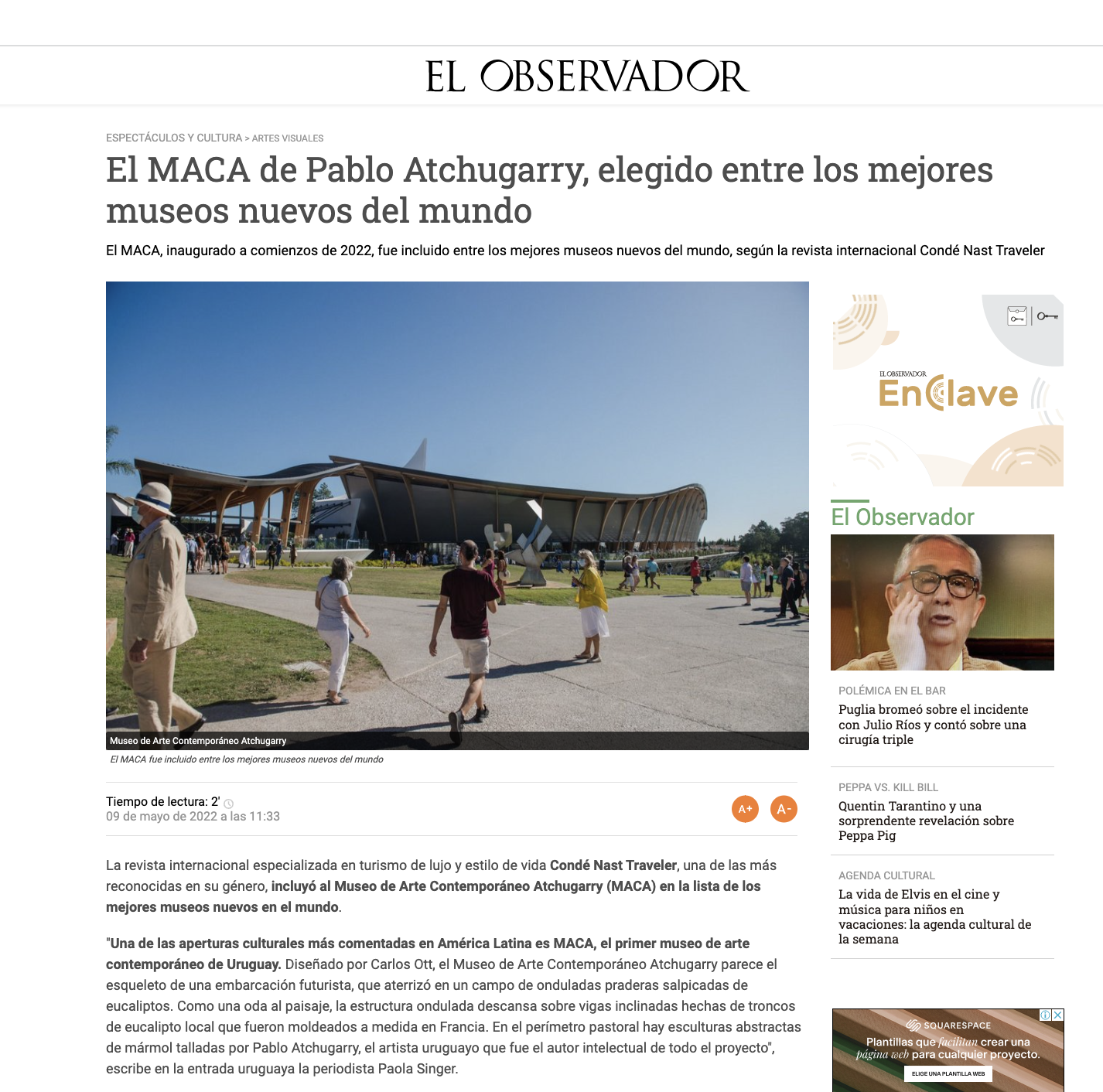 El MACA de Pablo Atchugarry, elegido entre los mejores museos nuevos ...