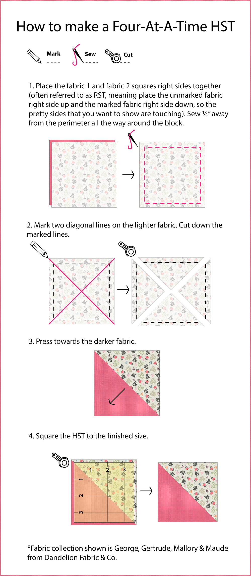 Top 3 Methods for Sewing Half Square Triangles — Dandelion Fabric & Co
