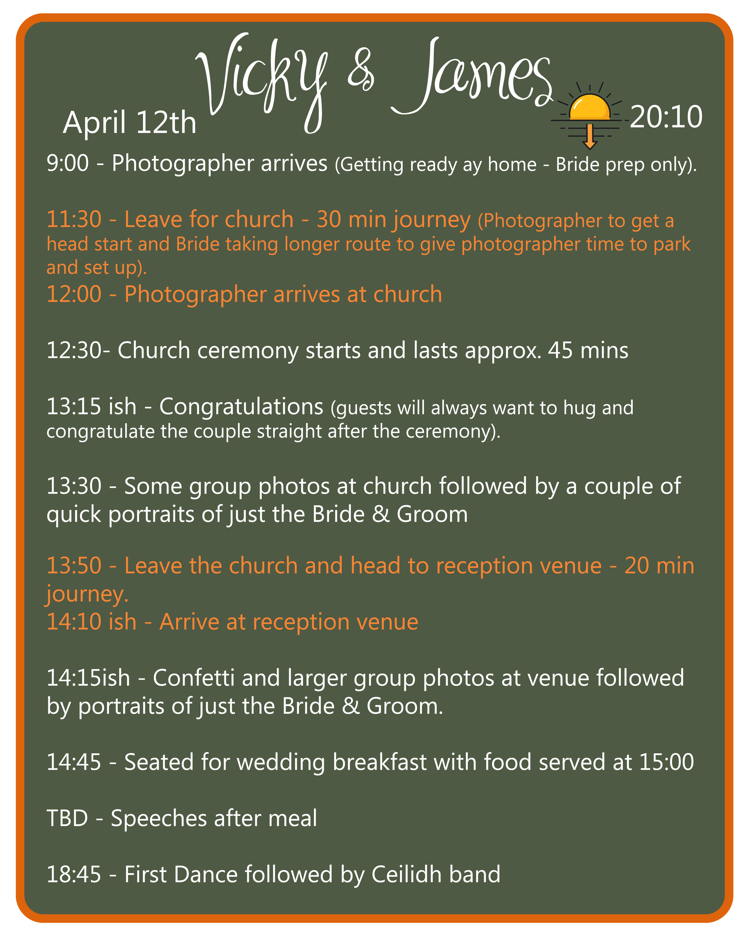 Planning to perfection - A guideline on wedding timings — Leah Karen ...