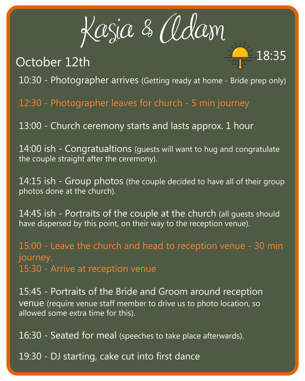 Planning to perfection - A guideline on wedding timings — Leah Karen ...
