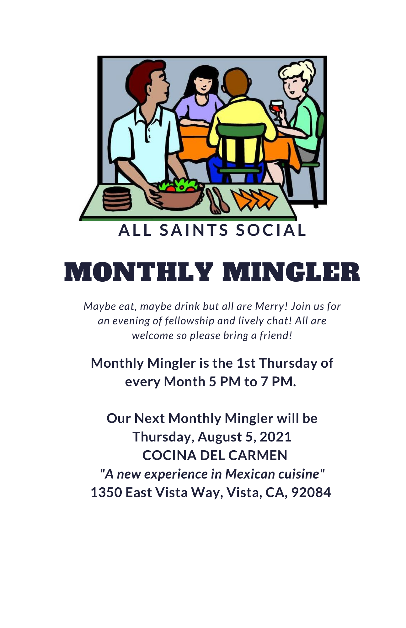 Monthly Mingler — All Saints' Episcopal Church