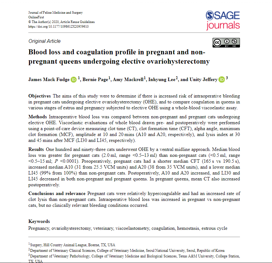 Studies — Entegrion VCM Vet™