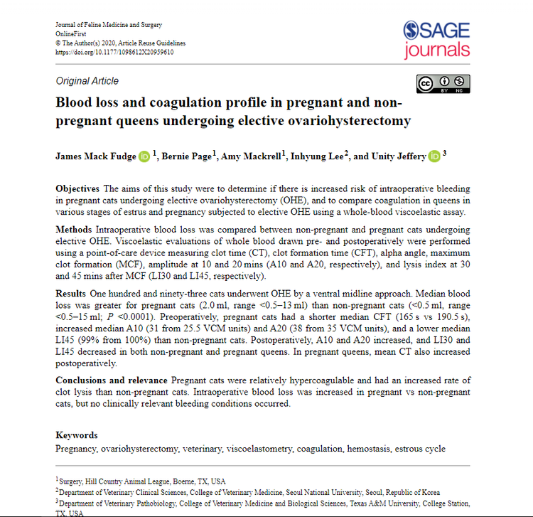Studies — Entegrion VCM Vet™