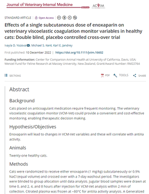 Studies — Entegrion VCM Vet™