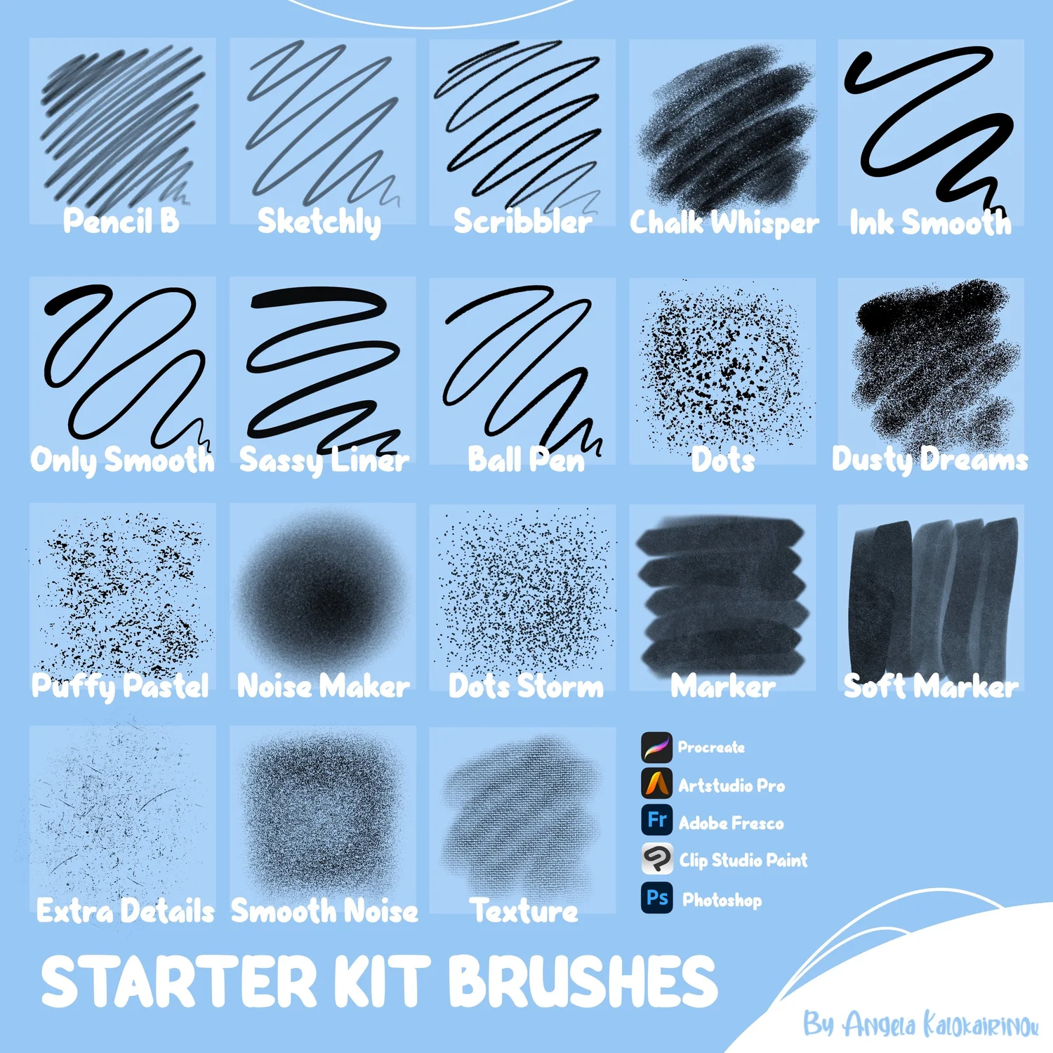 Doodle Sketches For Procreate — Angela Kalokairinou