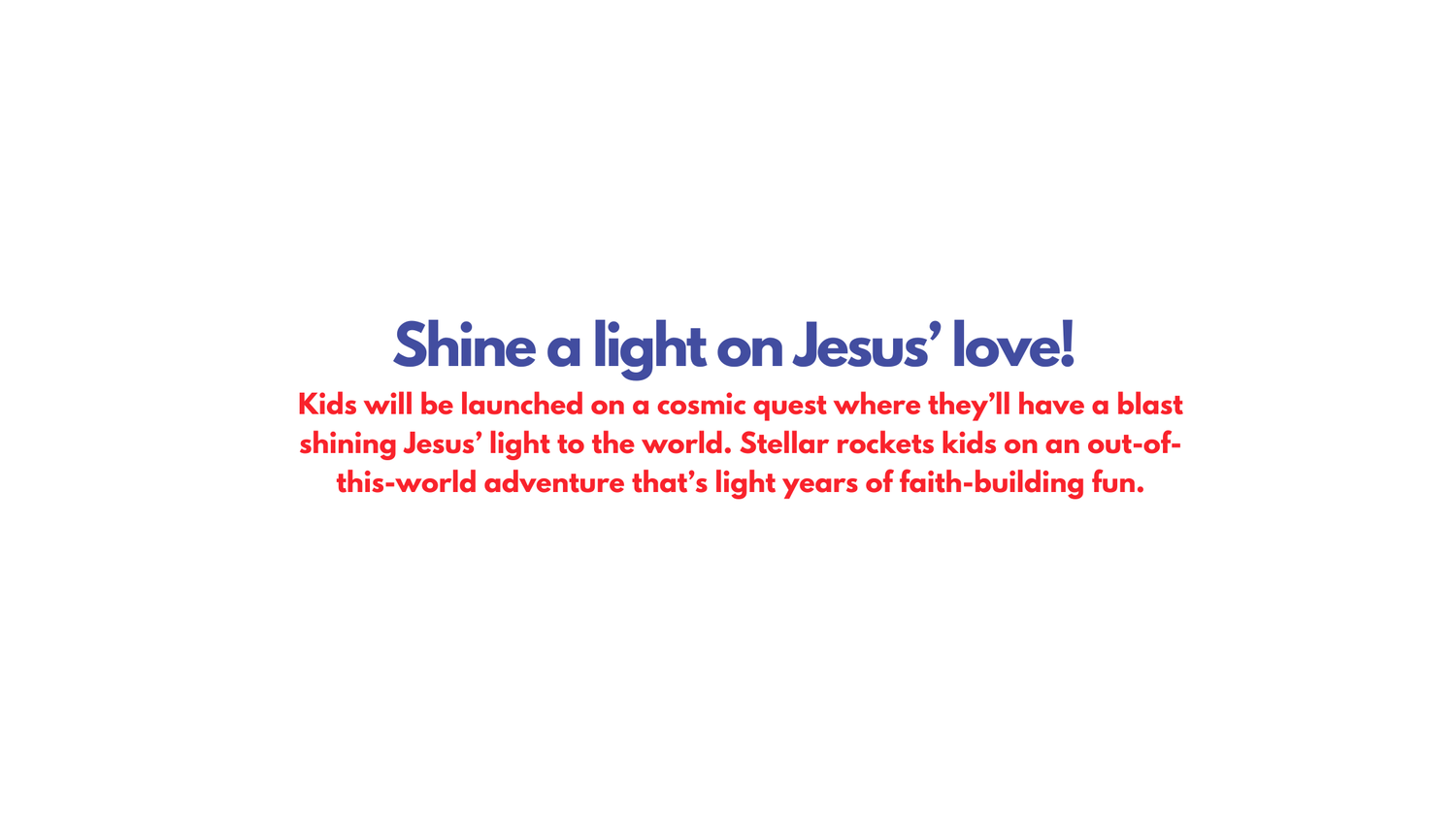 VBS Stellar Vacation Bible School — The Lutheran Church of Saint Luke