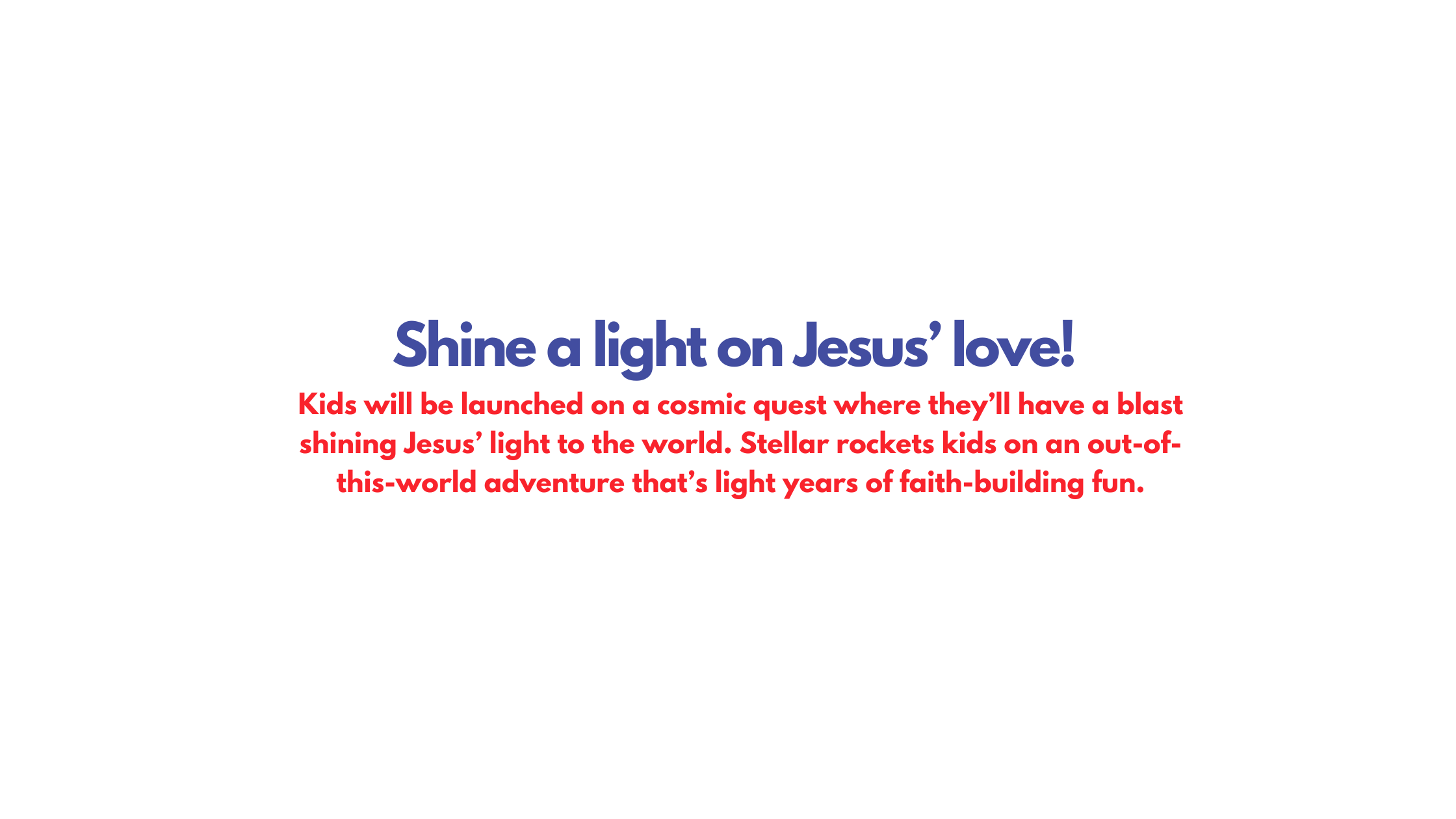 VBS Stellar Vacation Bible School — The Lutheran Church of Saint Luke