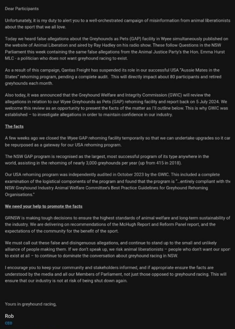 Greyhound Racing NSW's shameful fail — Animal Liberation | Compassion ...
