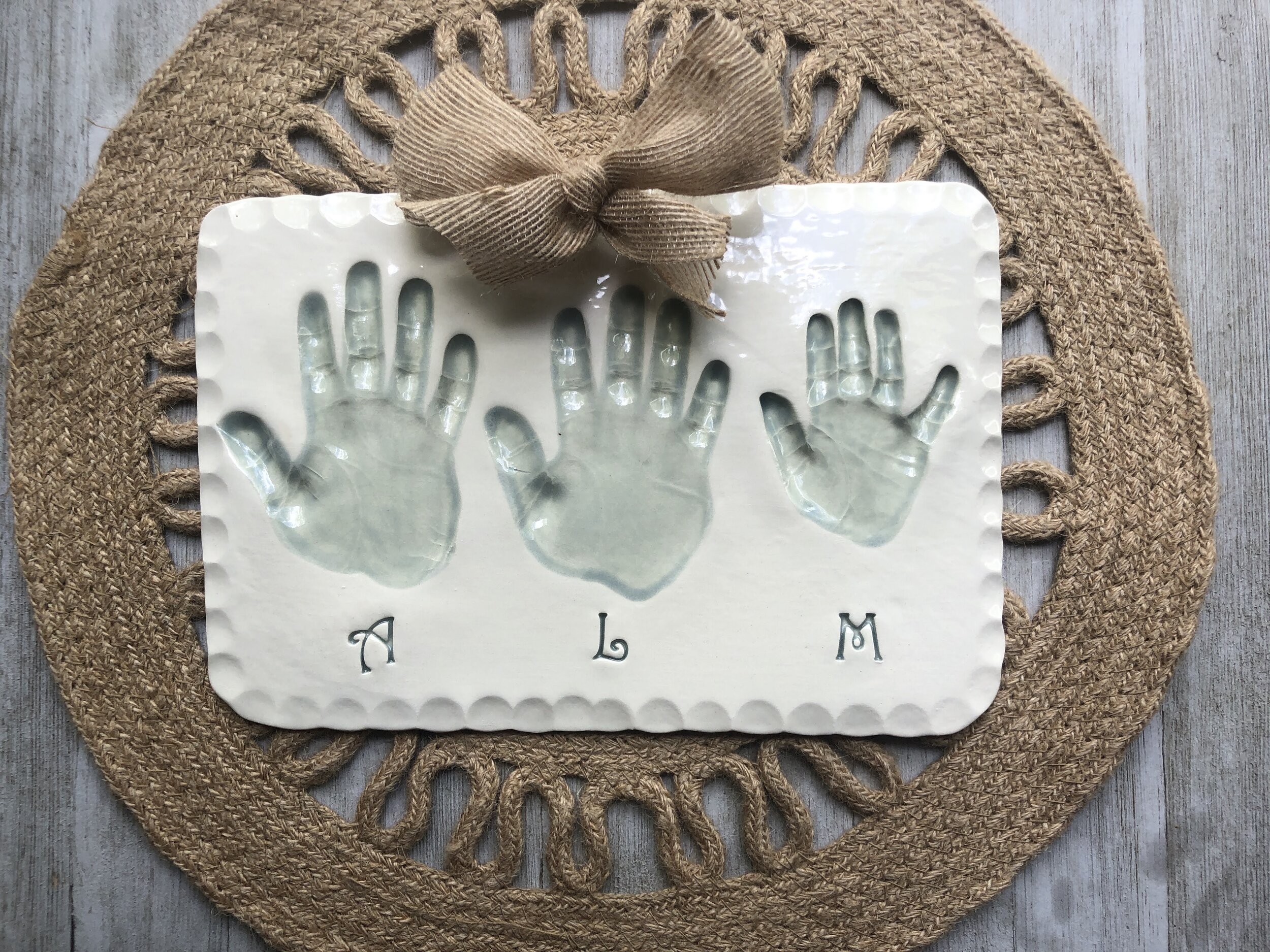 Clay Handprint Impressions