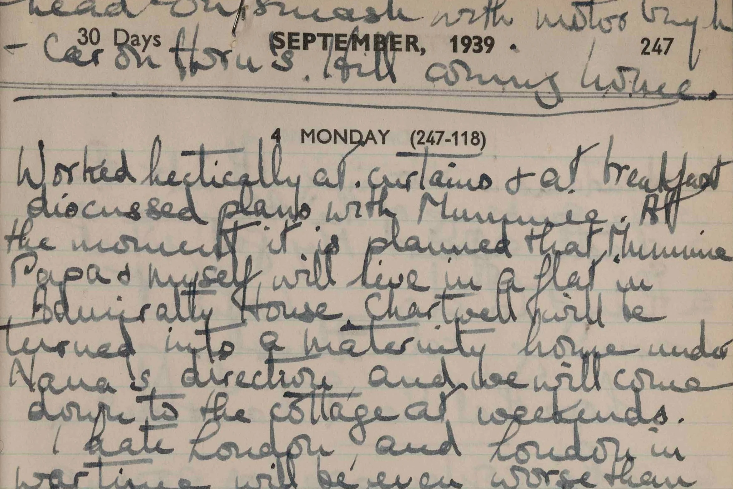 Keeping and Making Diaries — Churchill Archives Centre