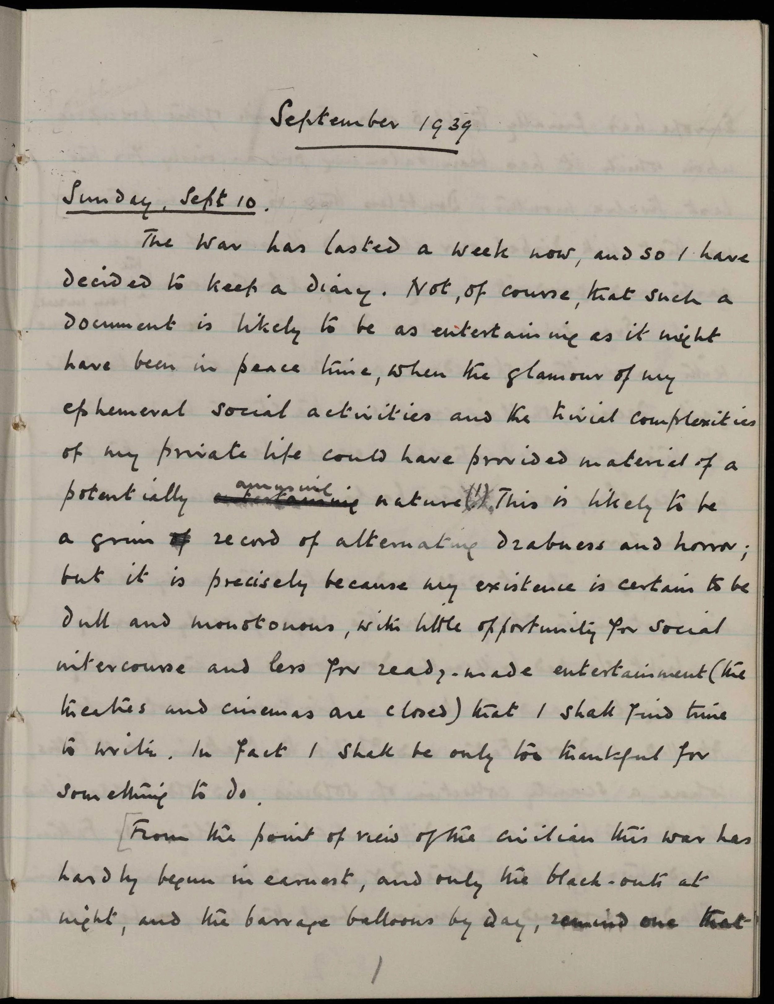 Keeping and Making Diaries — Churchill Archives Centre