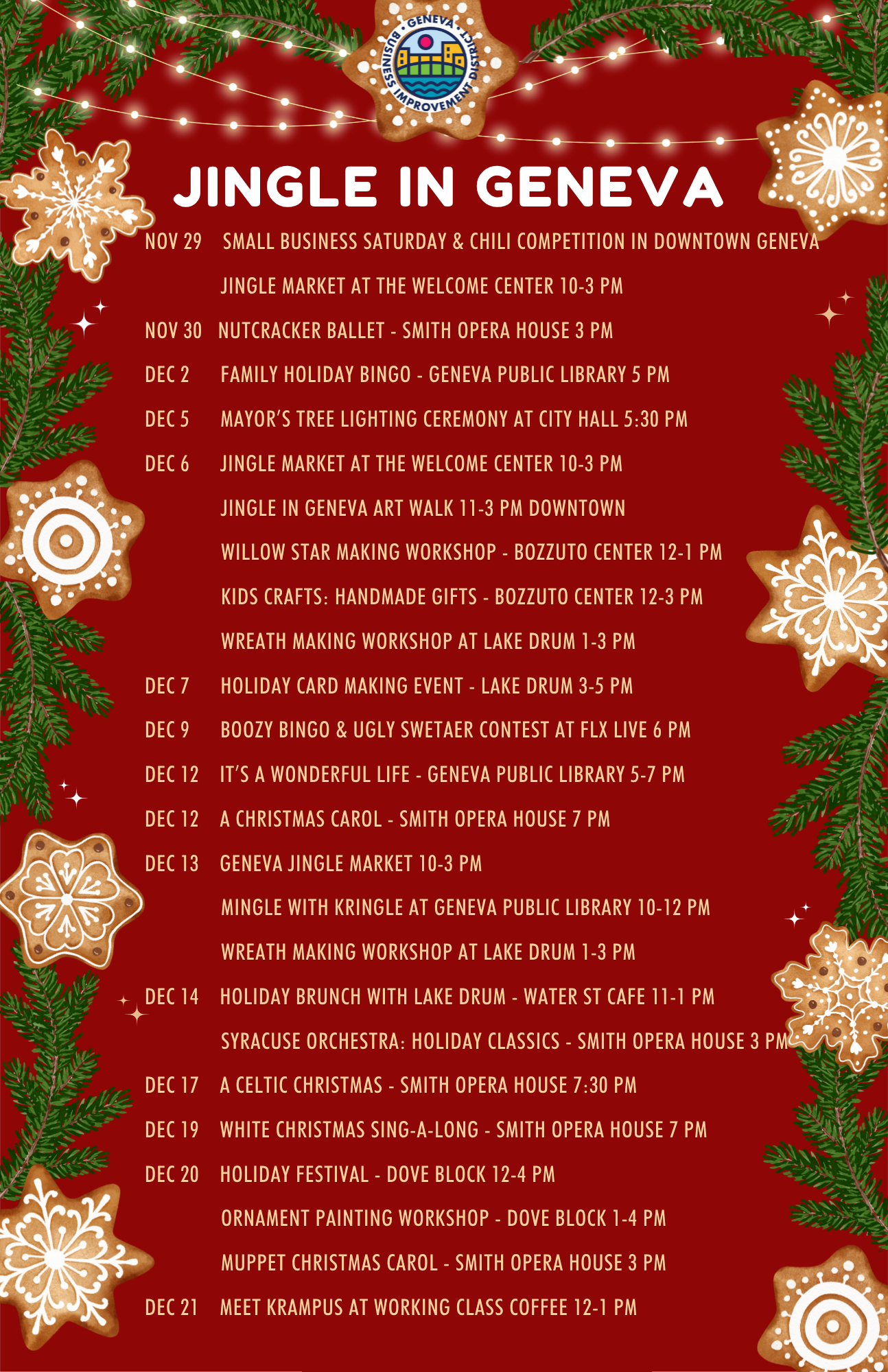 Events Calendar — Geneva BID