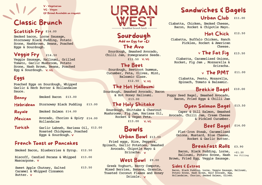 Menu — Urban West