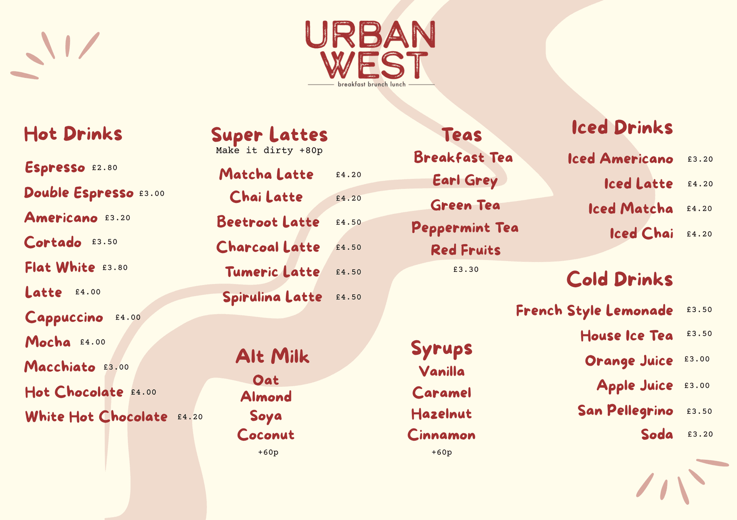 Menu — Urban West