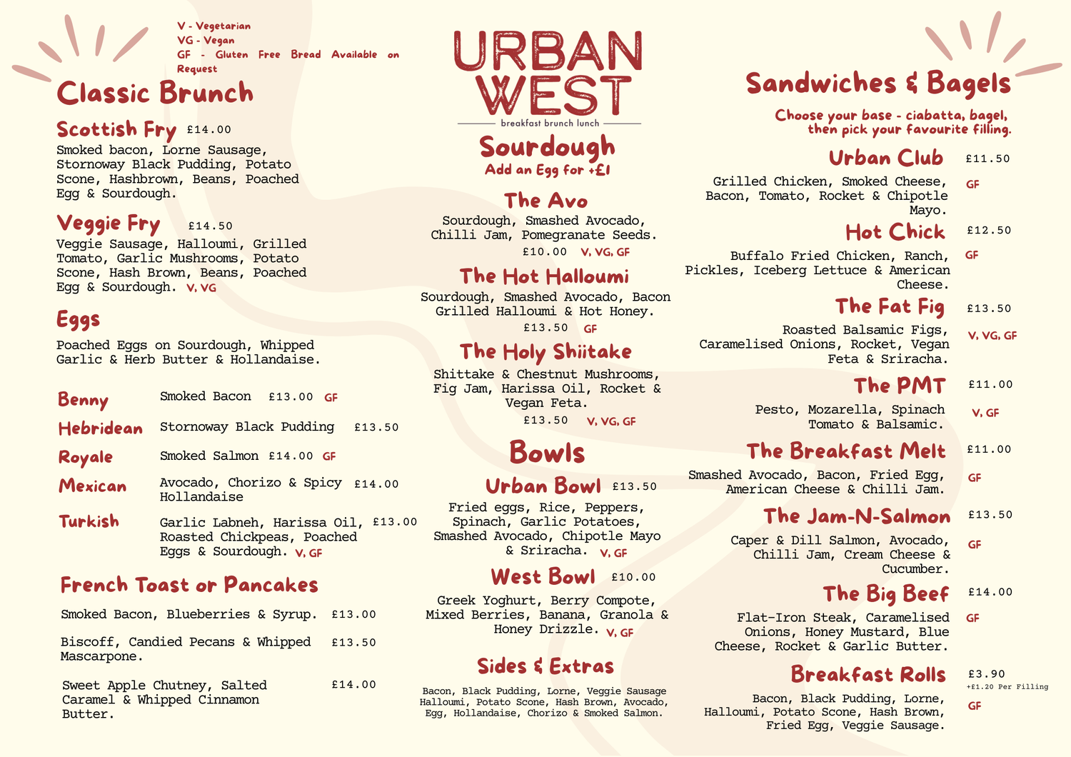 Menu — Urban West