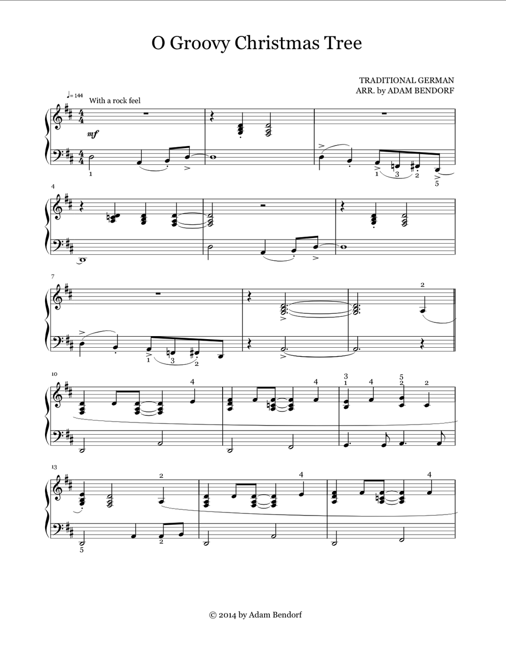 Free Piano Christmas Sheet Music