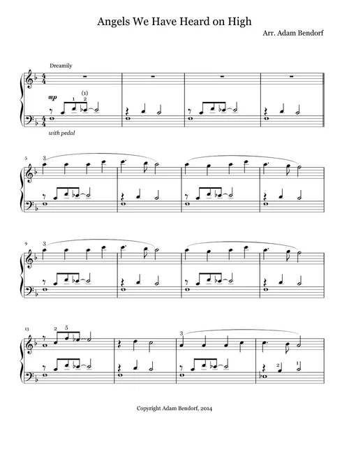 Free Piano Christmas Sheet Music