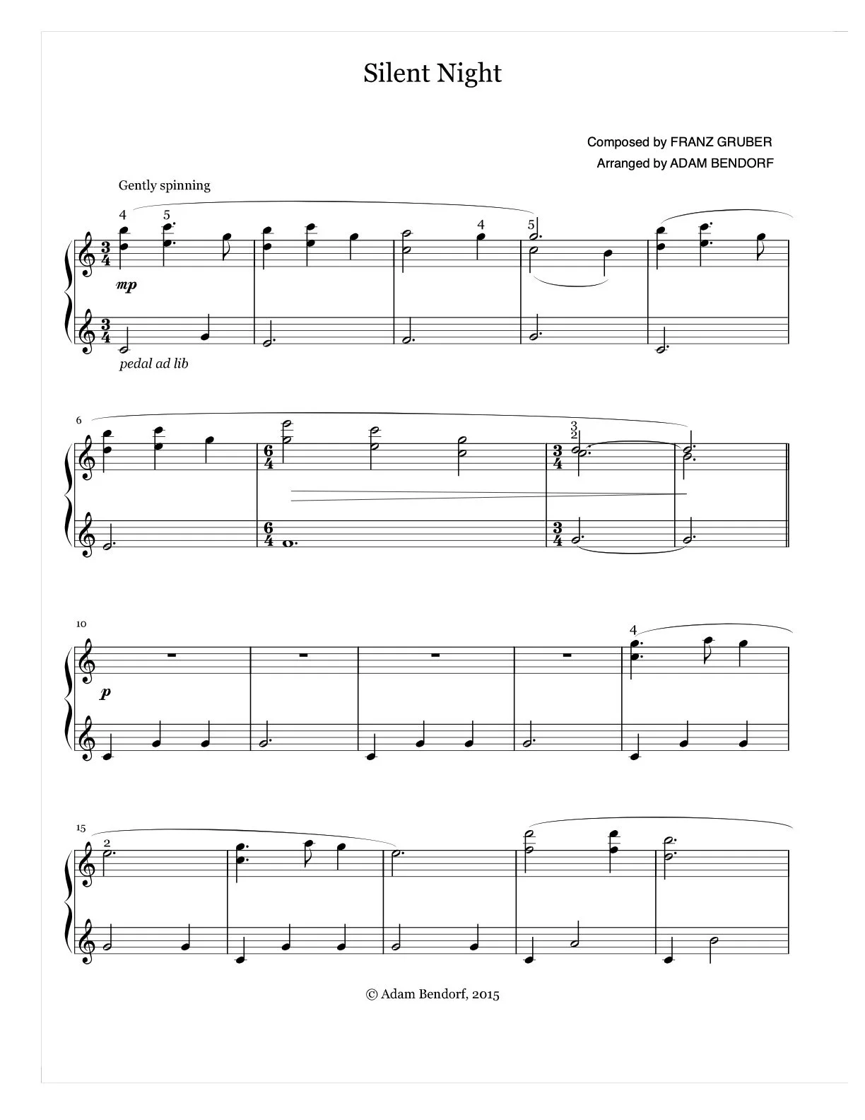Christmas Piano Sheet Music Advanced