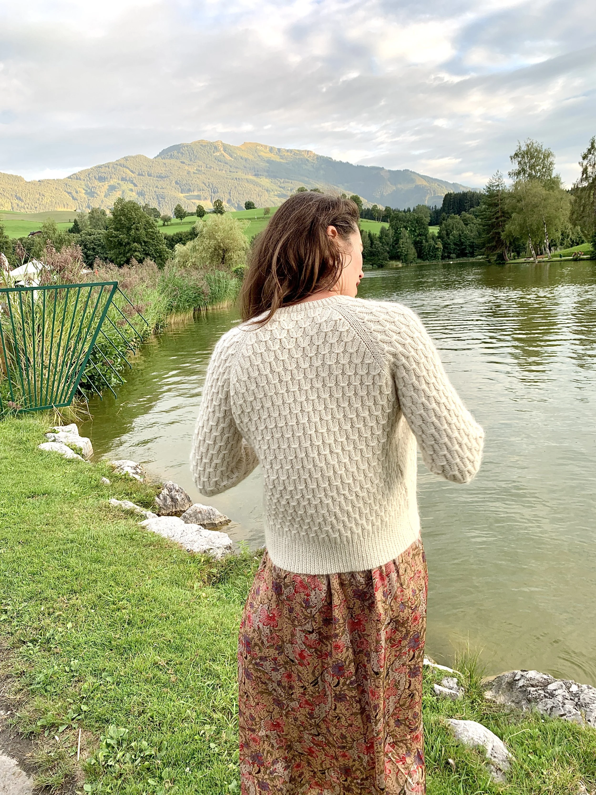 Jenny Jacket by PetiteKnit - A Neutral Smocked Structured Cardigan ...