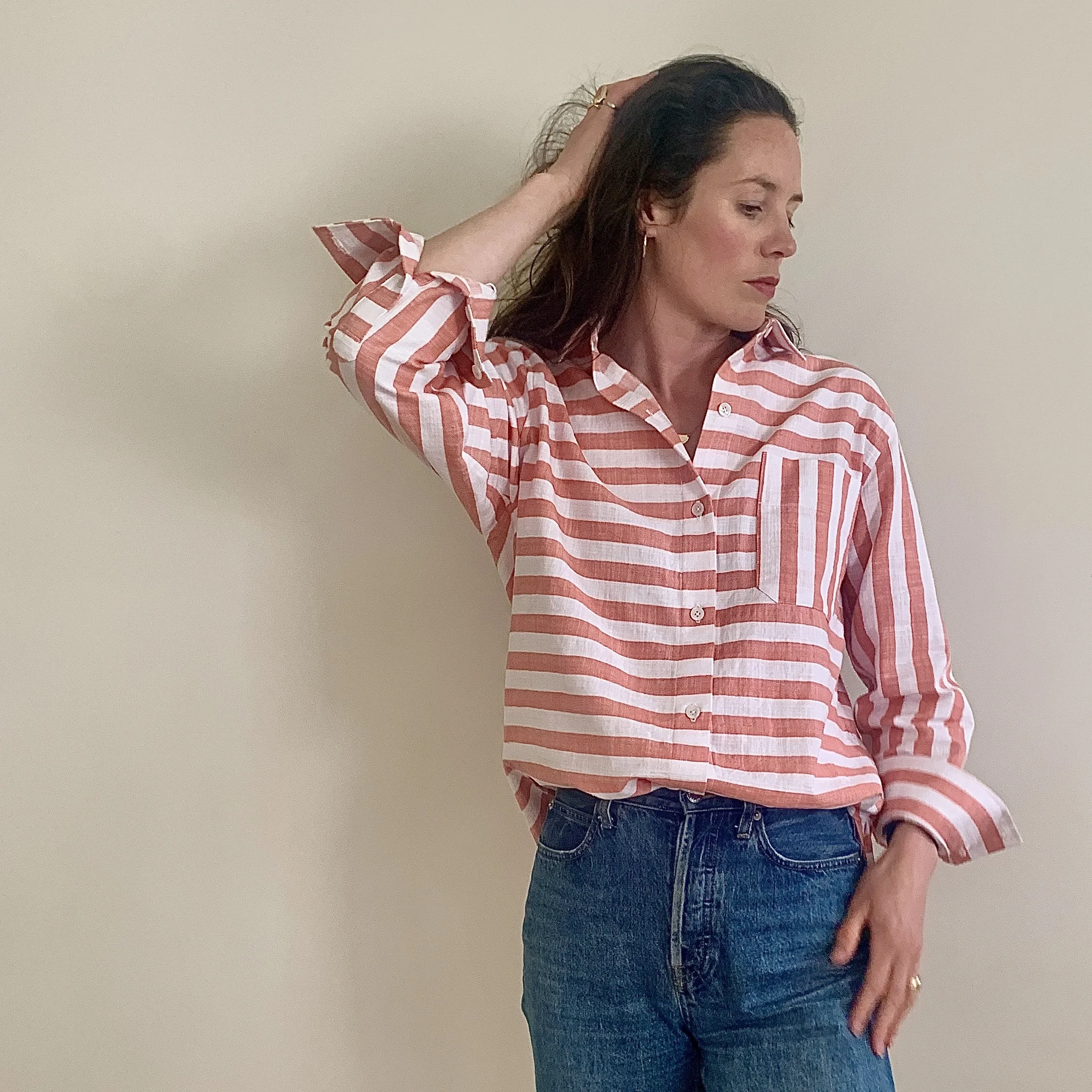 Playing with Stripes on the Relaxed Menswear Inspired Closet Core Jenna ...