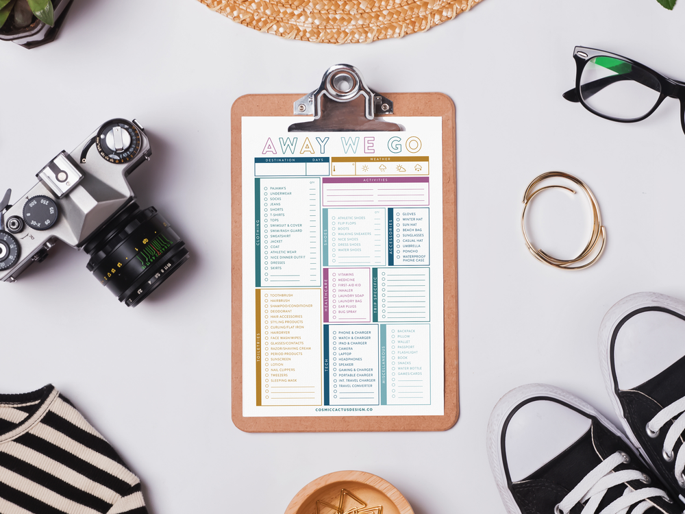 His Packing List - Digital — The Cosmic Cactus Design Co.