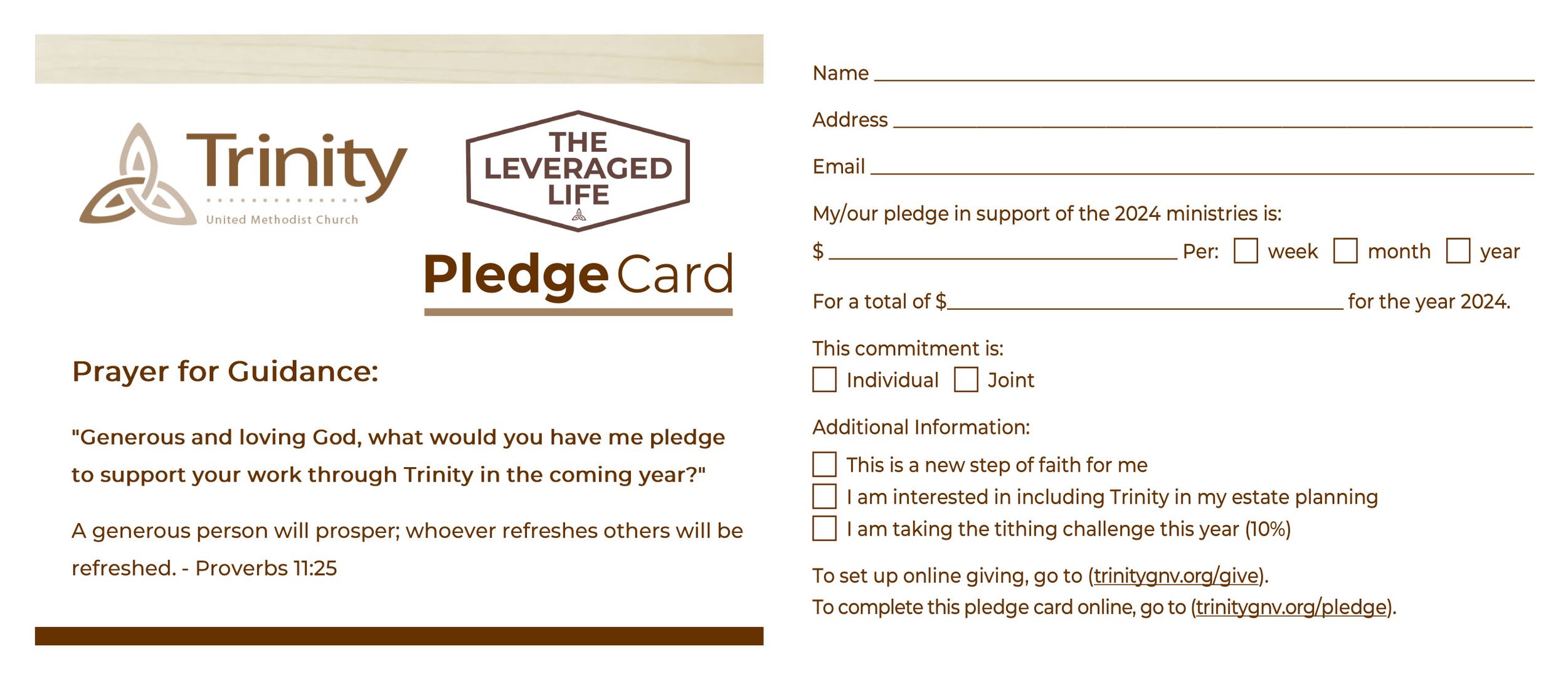 Pledge — Trinity United Methodist Church
