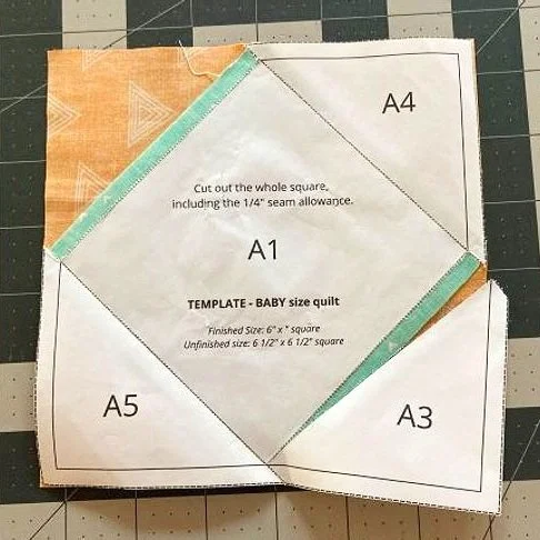 Square-in-a-Square Block - Paper Piecing tutorial — Lou Lou & Betty