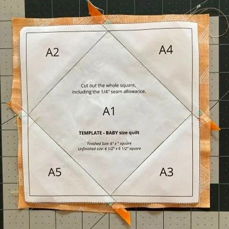 Square-in-a-Square Block - Paper Piecing tutorial — Lou Lou & Betty