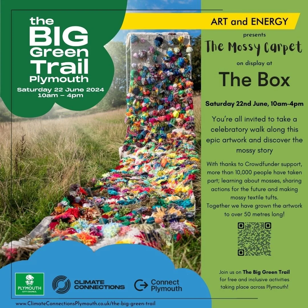 50m long Mossy Carpet unveiled in Plymouth to promote actions for a ...