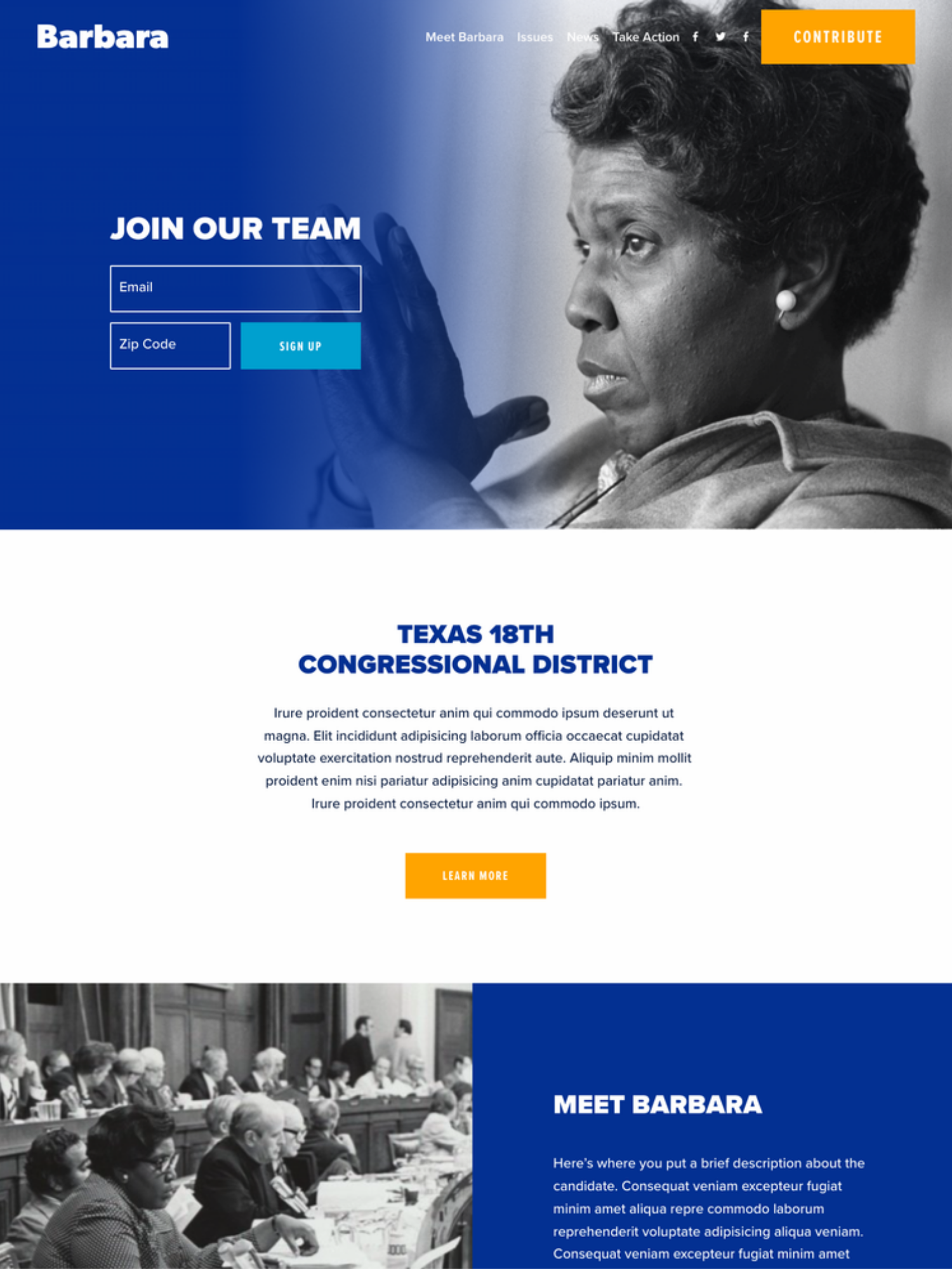 Political Campaign Websites & Templates for Democratic Candidates