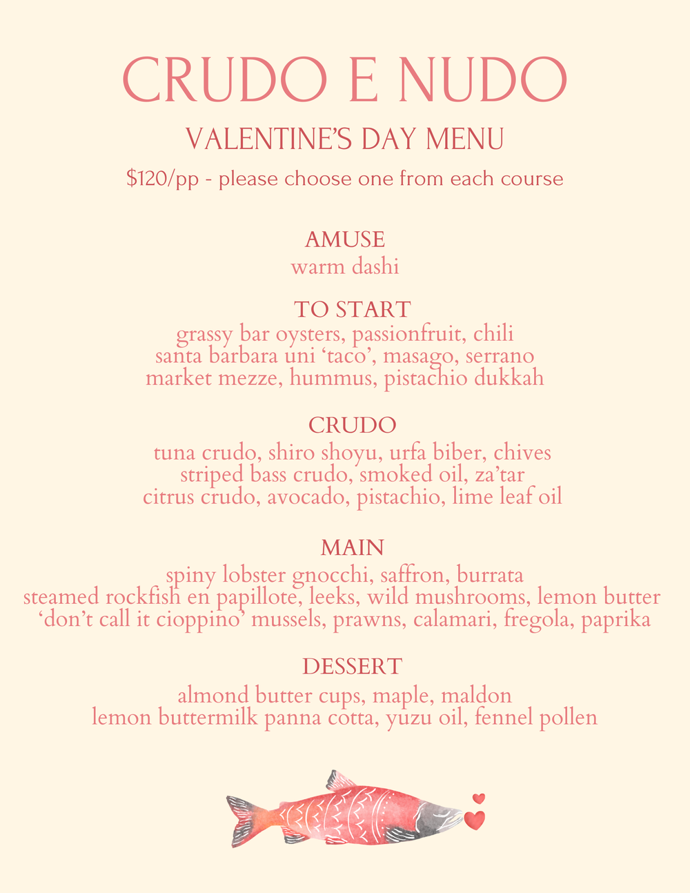 FAQ + Menu — crudo e nudo