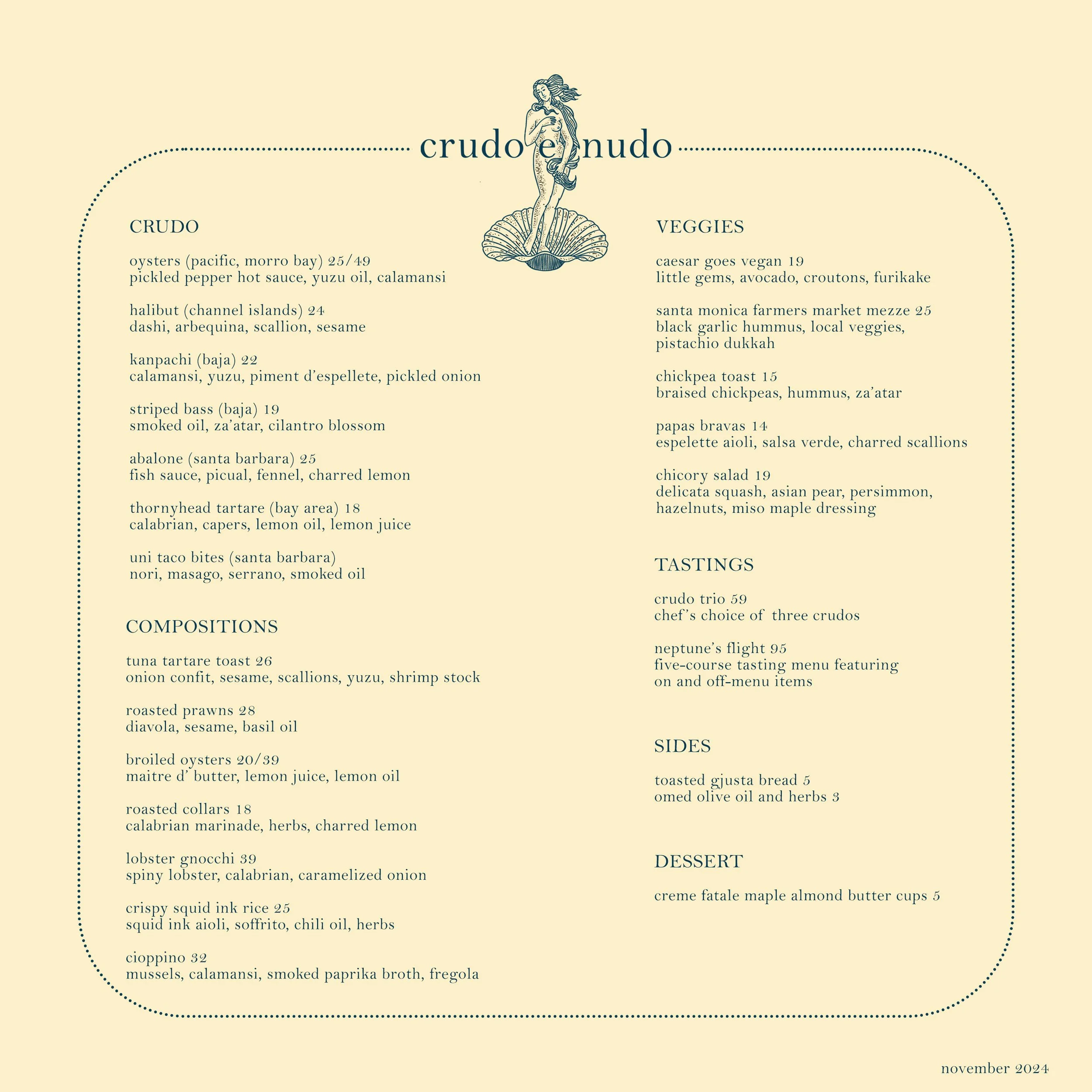 FAQ + Menu — crudo e nudo