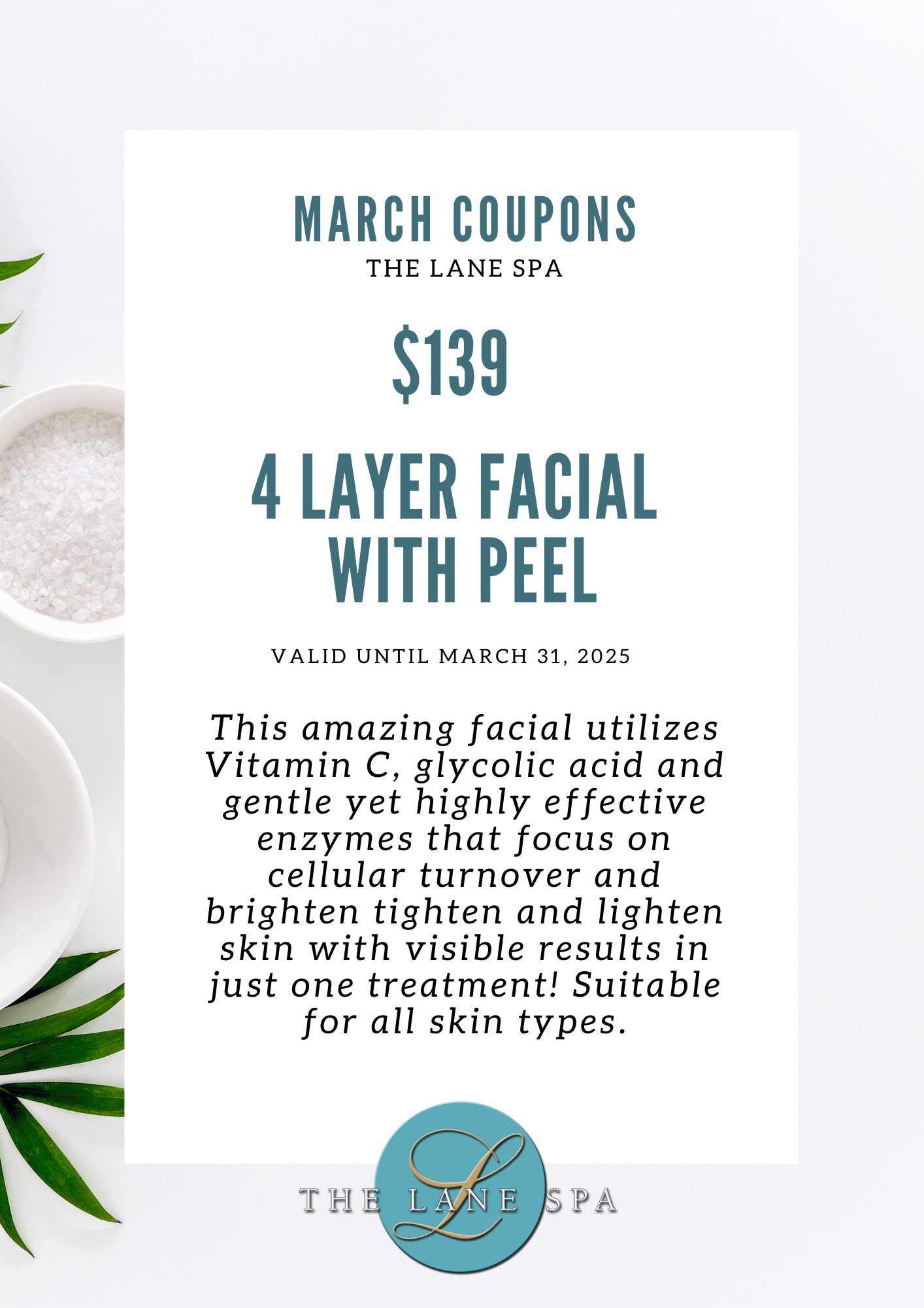 Monthly Coupons — The Lane Spa