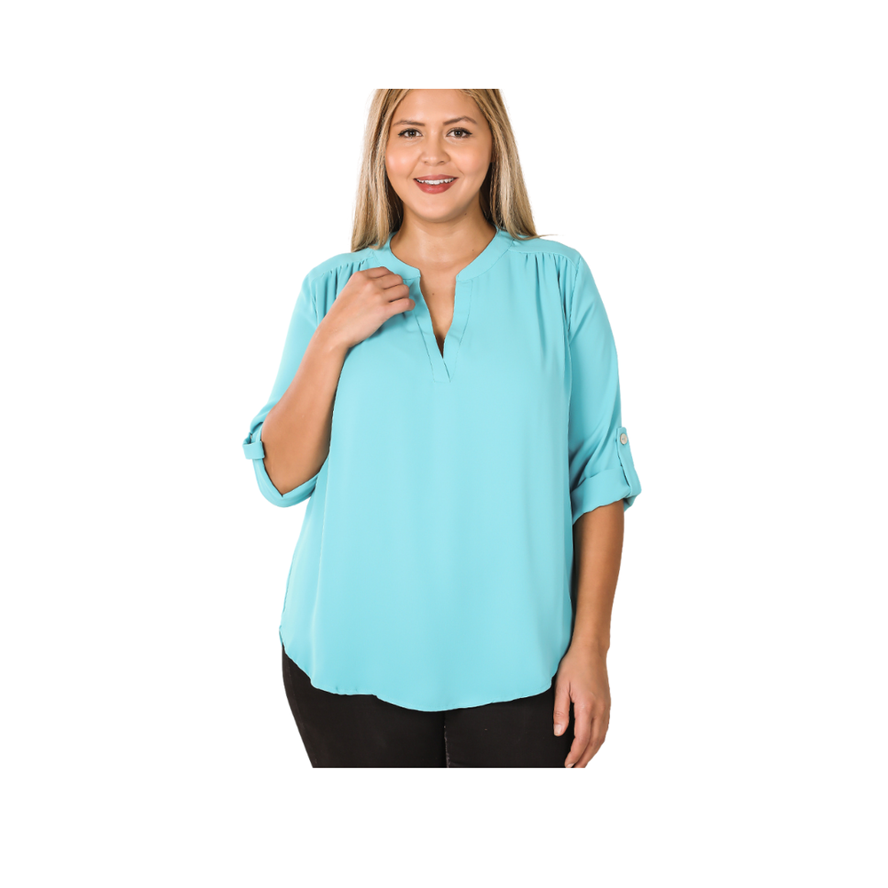 Plus Size Henley